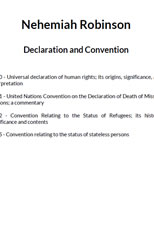 Robinson Nehemiah - Declaration and convention - Balder Ex-Libris